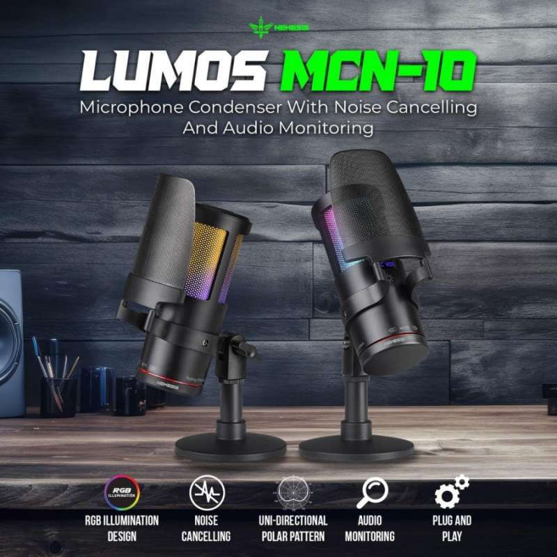 Jual Microphone Nyk Nemesis Mcn-10 Mcn10 Lumos Rgb | Usb Condenser Mic ...