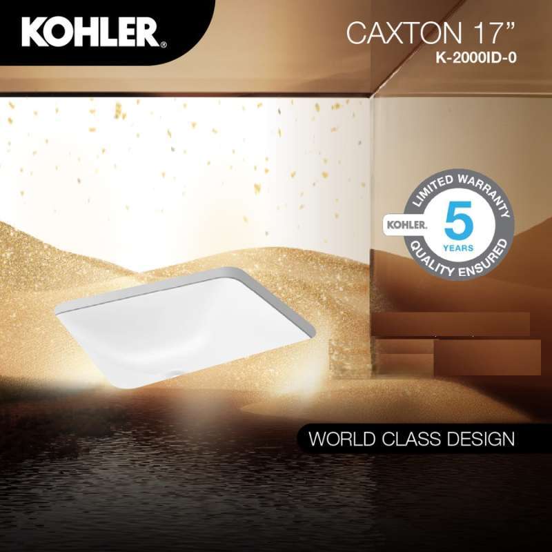 Promo Kohler Wastafel Caxton 17'' / Lavatory Under Counter Rectangular ...