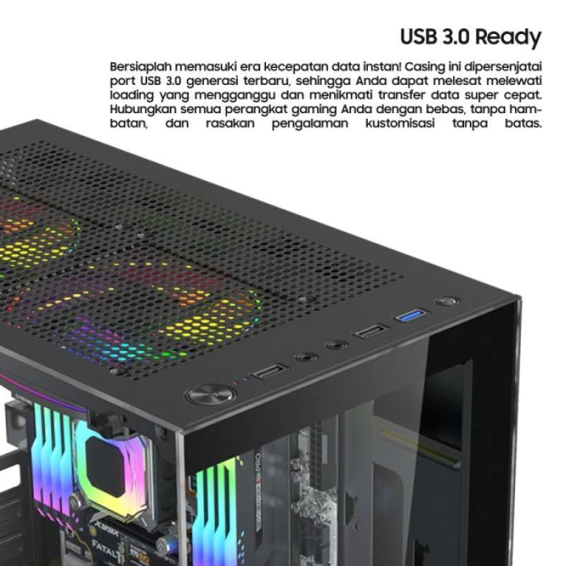 Jual Casing Pc Digital Alliance N50se Middle Tower Atx M-atx Itx Case ...