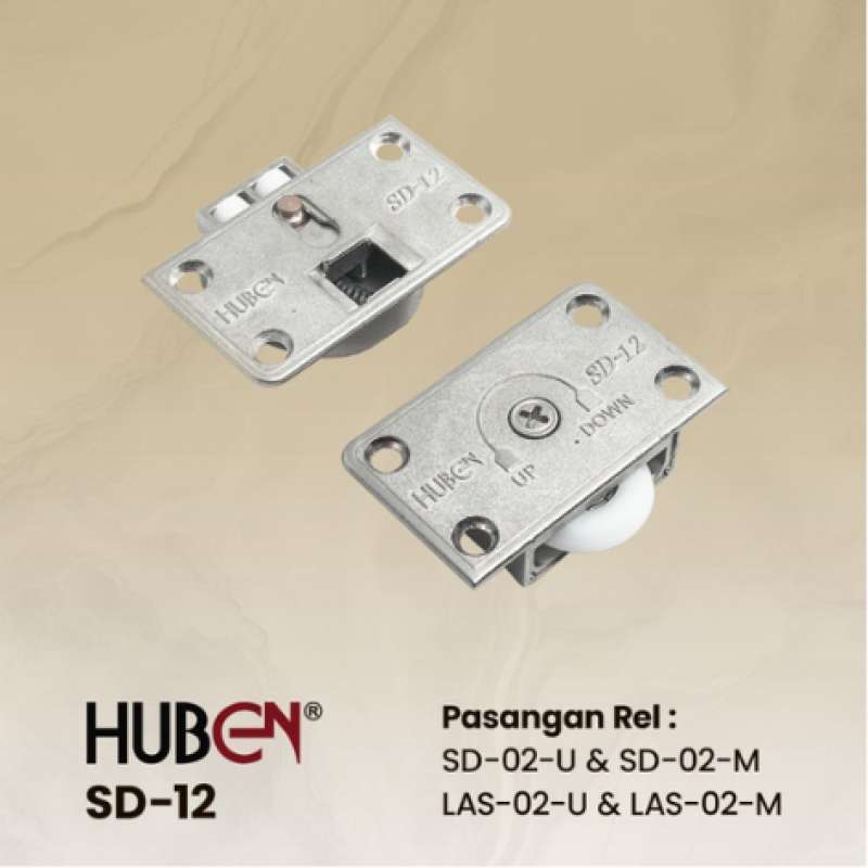 Jual Paket Rel Dan Roda Pintu Lemari Sliding SD 12 Huben - Brown Potong ...