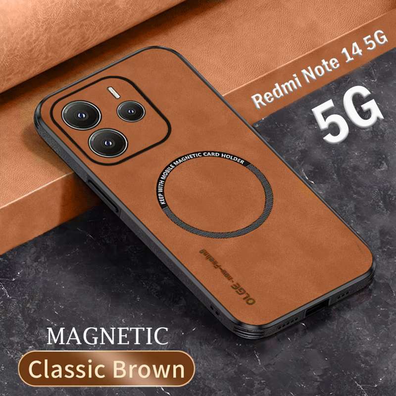 Jual Promo Case Redmi Note 14 5g Softcase Luxury Leather MagSafe ...