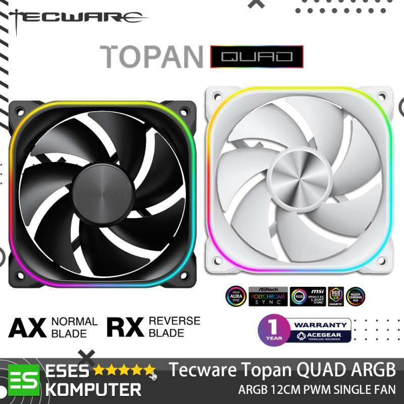 Jual Tecware Topan Quad Ax Normal / Rx Reverse Argb Pwm | 120mm 12cm ...