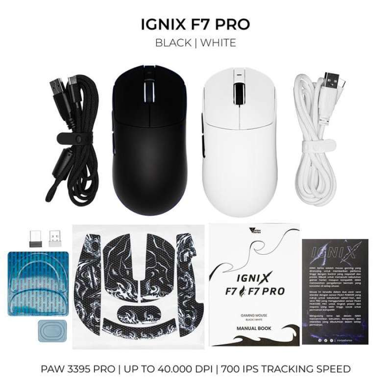 Jual Vortexseries Ignix Series F7 Mouse | Ultra Light Wireless Tri Mode ...