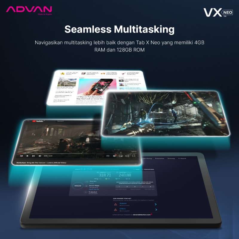 Promo Advan Tab Vx Neo (4gb+4gb/128gb) 10.1 Ips Screen Tablet Android ...
