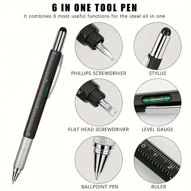 Jual Multi Tool Pen 6in1 Pulpen Multifungsi Serbaguna Smart Tool Alat ...