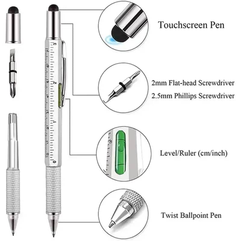 Jual Multi Tool Pen 6in1 Pulpen Multifungsi Serbaguna Smart Tool Alat ...
