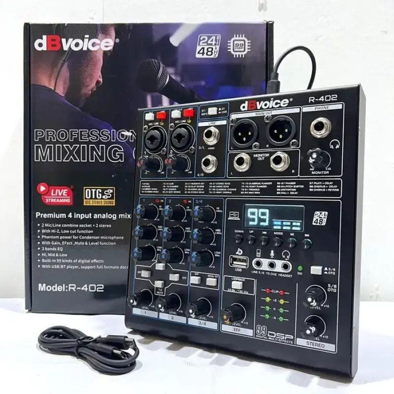 Jual Mixer Dbvoice R 402 Original 4 Channel With Otg Live Streaming Di ...