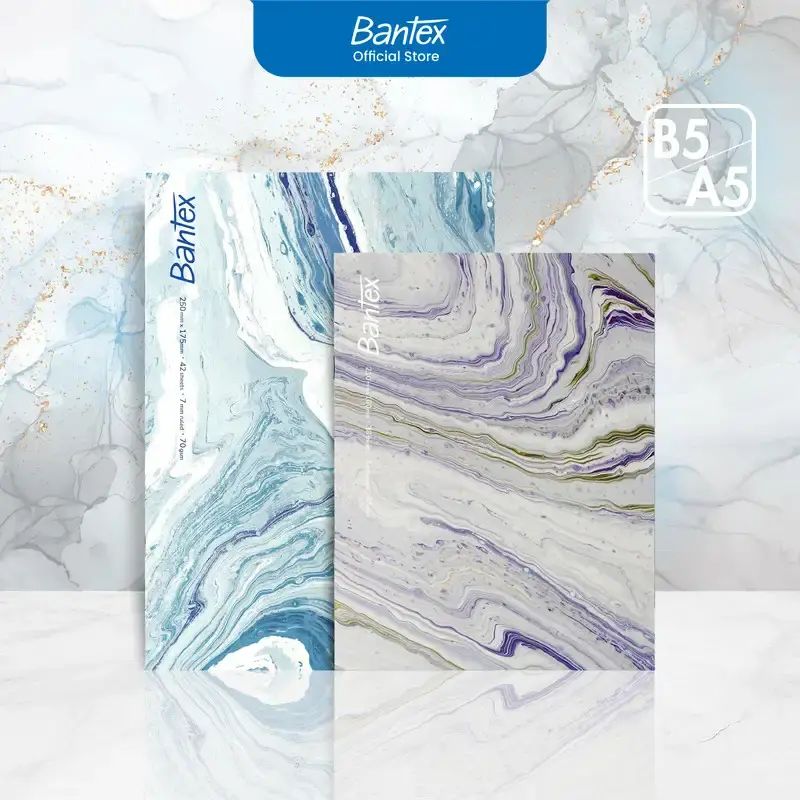 Promo Bantex Buku Tulis A5/b5 Cover Marble Kertas Halus Desain Modern 1 ...