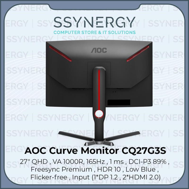 Jual Aoc Monitor 27 2k Qhd 1ms 165hz Freesync Va Curved Cq27g3s Di ...