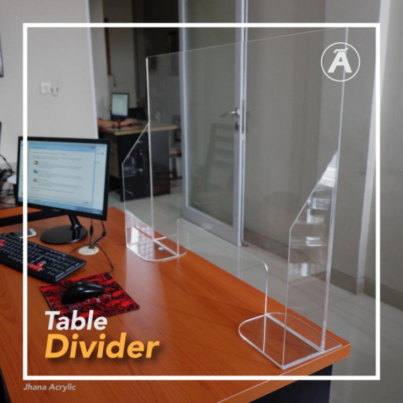 Promo Acrylic Table Divider Td03 Tebal 5 Mm / Pembatas Meja Akrilik ...