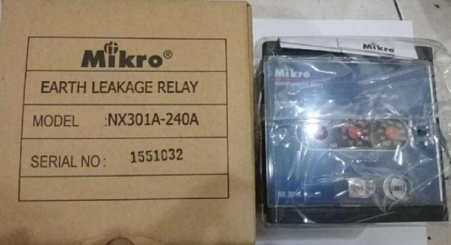 Jual Mikro Earth Leakage Relay Nx301a-240a (old Type: Mikro Mk301a-240a) Di Seller Volt Elektrik ...