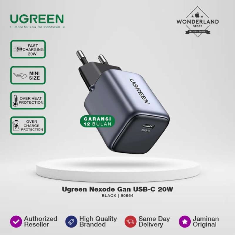 Jual Ugreen Adaptor 20w Nexode Gan Usb-c Fast Charging Mini Size 90664 ...