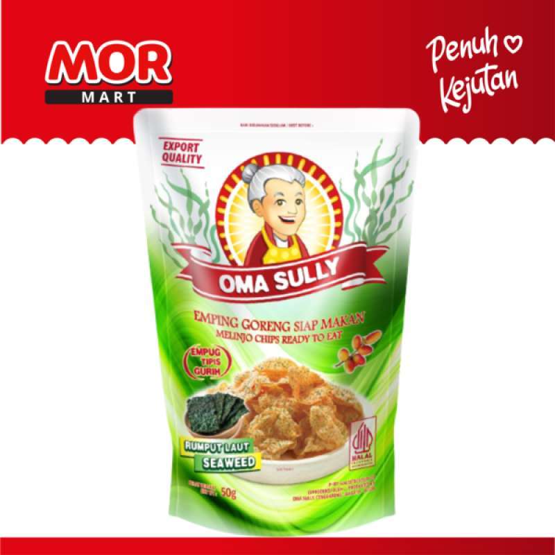 Jual Oma Sully Emping Seaweed Rumput Laut 50 Gr Snack Camilan Keripik ...