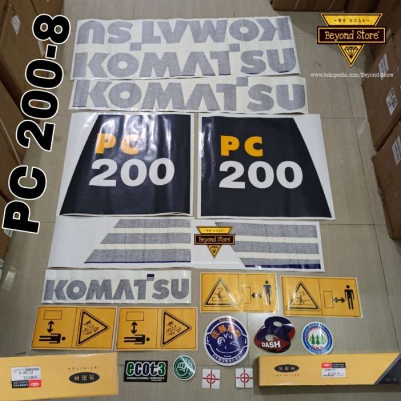 Jual Sticker Excavator / Stiker Alat Berat Komatsu Pc200-8 Di Seller ...