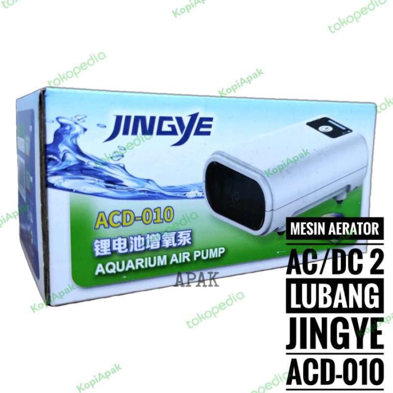 Promo Jingye ACD-010 mesin aerator AC DC pompa udara aquarium JING YE 010 Diskon 23% di Seller ...
