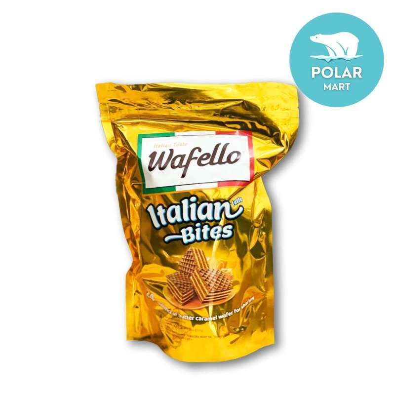 Jual Wafello Italian Bites Butter Caramel Pouch Isi 24 Pack 234 Gram Di ...