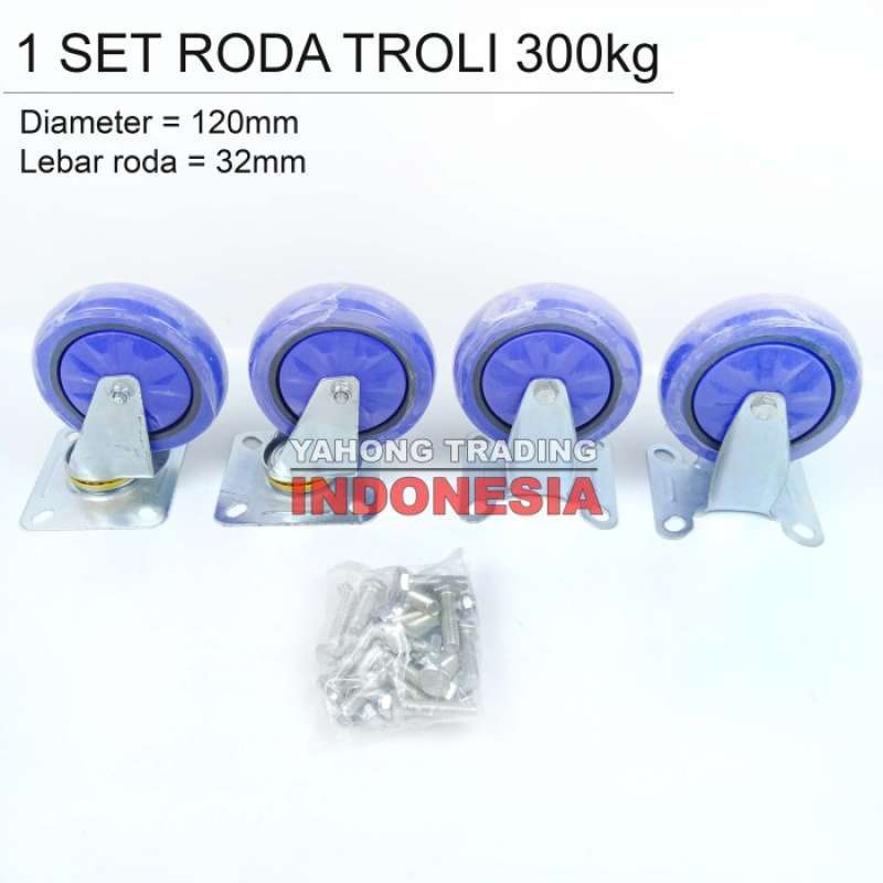 Promo Roda Troli universal Trolley Wheel 1 Set 300kg Diskon 23% di ...