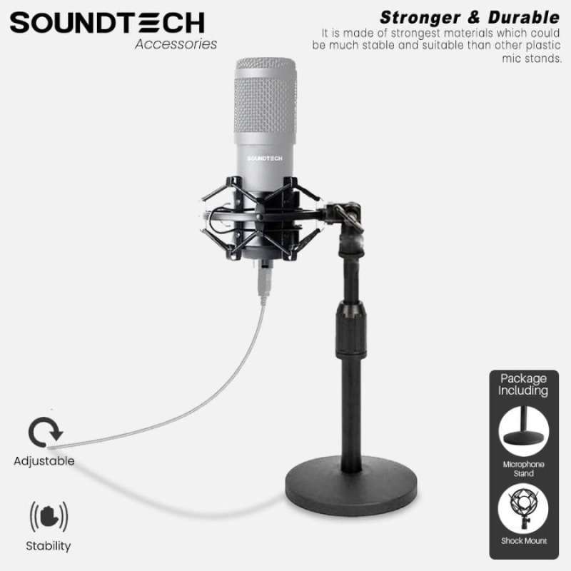 Jual Soundtech Table Stand For Mic Condenser Soundtech Microphone Di ...