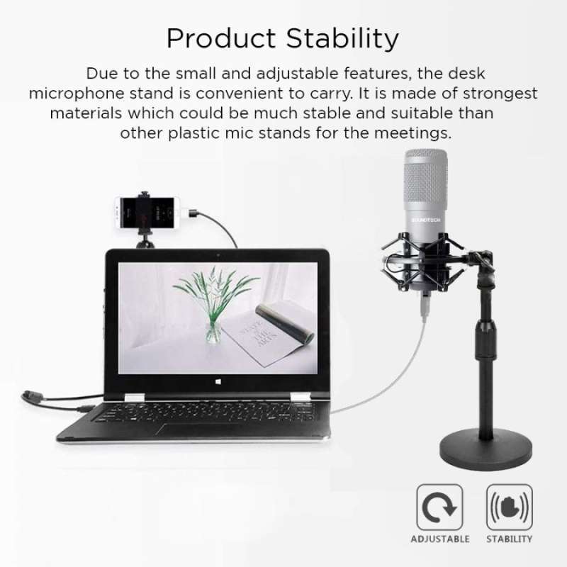 Jual Soundtech Table Stand For Mic Condenser Soundtech Microphone Di ...
