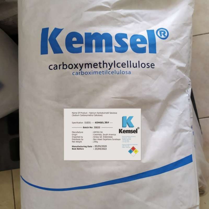 Jual CMC kemsel 30F/carboxy methyl cellulose/ cellulose gum/Visco 7000 ...