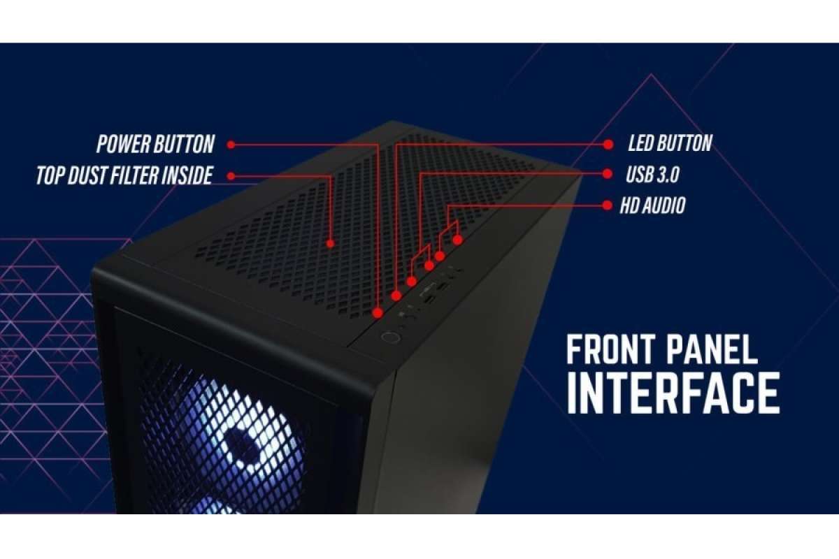 Jual Cube Gaming Stalla White - Atx - Left Side Glass Door - Dust ...