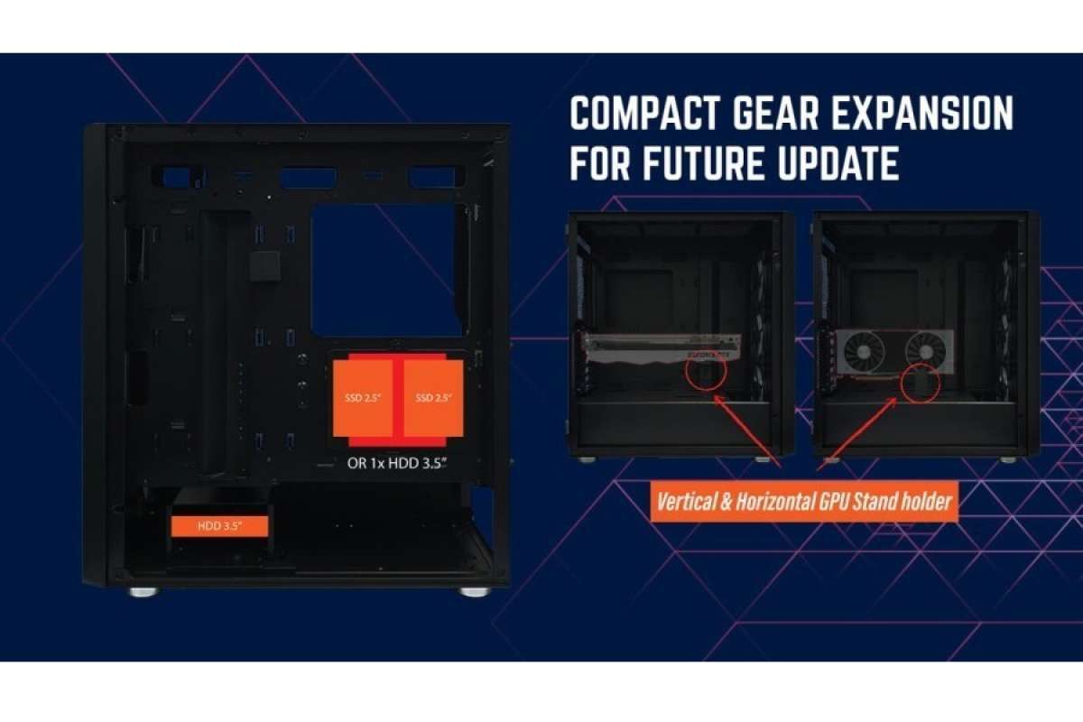 Jual Cube Gaming Stalla White - Atx - Left Side Glass Door - Dust ...