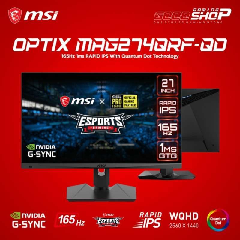 Promo Msi Optix Mag274qrf-qd - Gaming Monitor Diskon 23% Di Seller Tikno Store - Kalibata, Kota ...