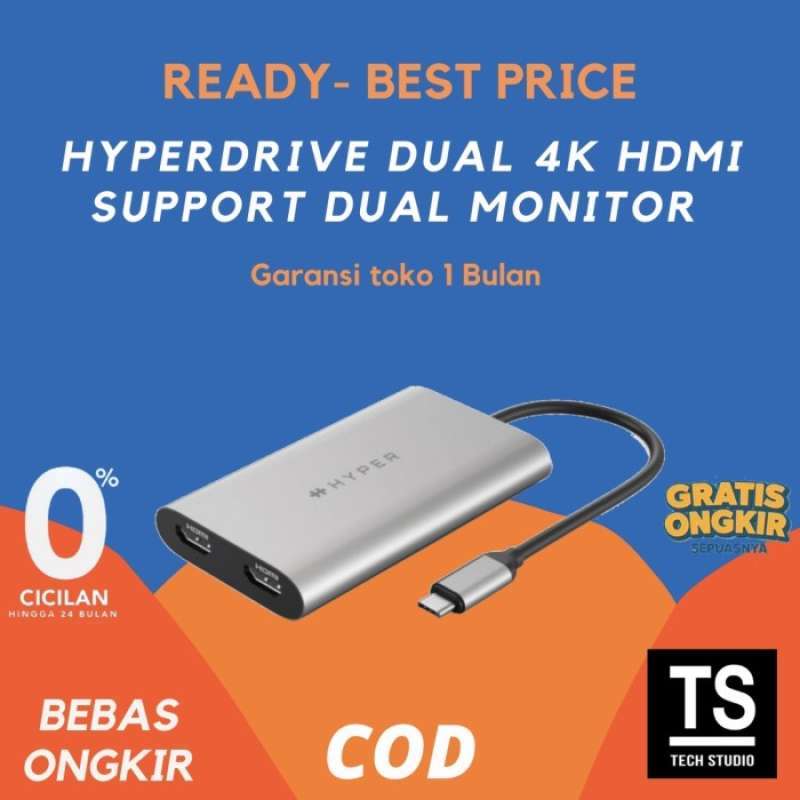 Promo HyperDrive Dual 4K HDMI Pro Air M1 2021 support DUAL Monitor ...