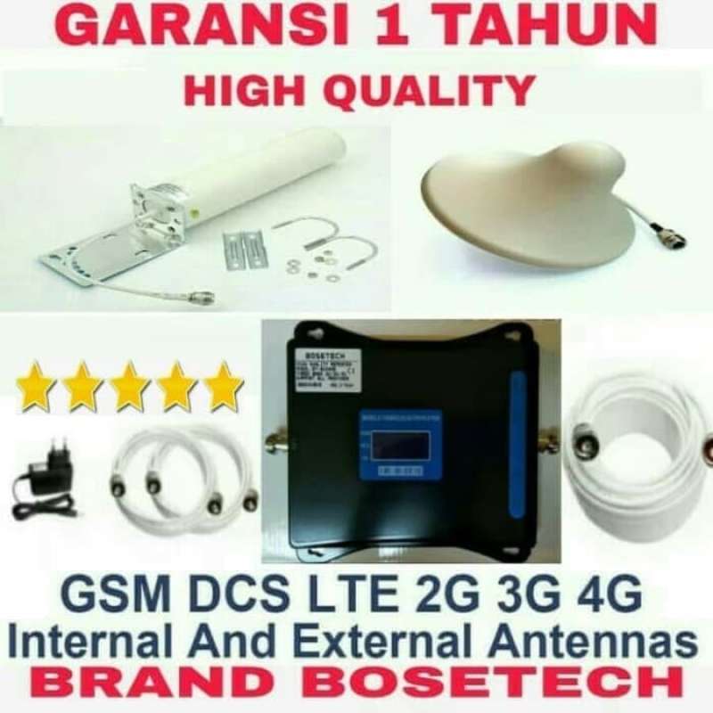 Promo Repeater Penguat Sinyal Bosetech 3- Band 2g 3g 4g Lte 900/2100/1800mhz Diskon 23% Di ...