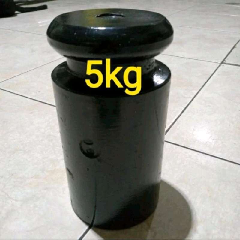 Jual Batu Timbangan 5 kg / Anak Timbangan 5 kg M2 besi cor di Seller ...