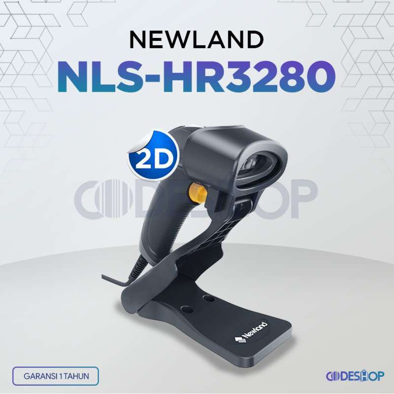 Jual Scanner Barcode Newland NLS-HR3280 IMAGER 2D Port USB + STAND di ...