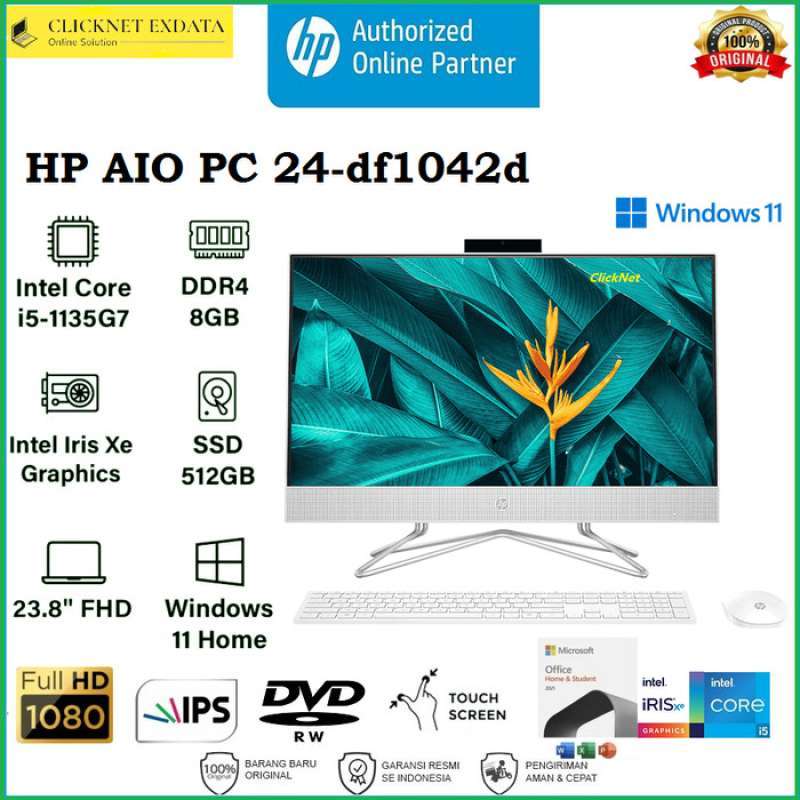Promo Pc Hp All In One 24-df1042d I5-1135g7 8gb 512gb Ssd Fhd Ips W10 ...