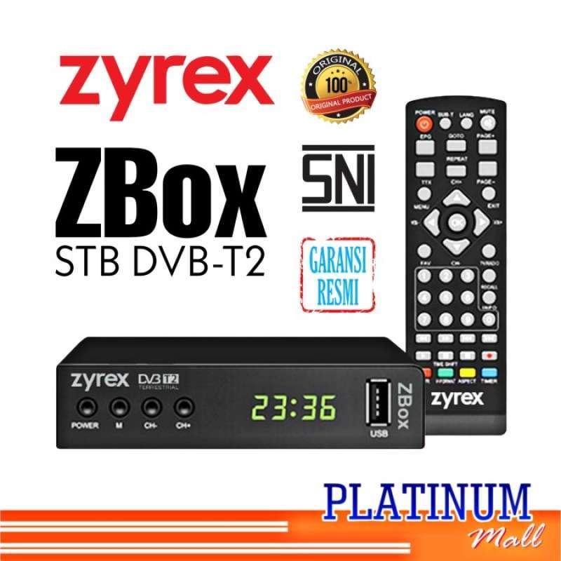 Jual STB SET TOP BOX ZYREX ZBOX DVB-T2 TV DIGITAL GARANSI RESMI - STB ...