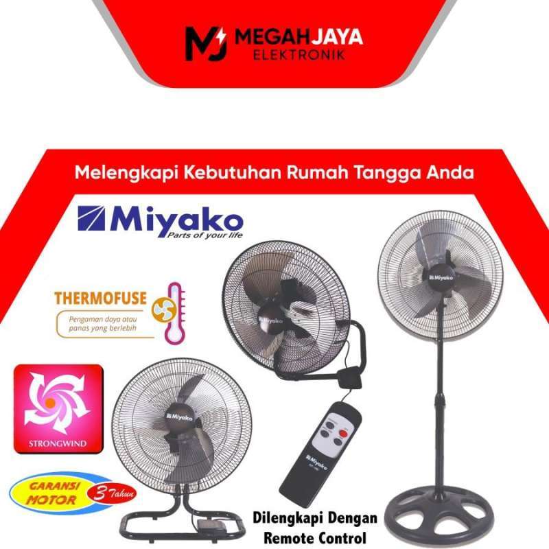 Promo MIYAKO 3 IN 1 STAND FAN , DESK FAN , WALL FAN / KIPAS ANGIN KST ...