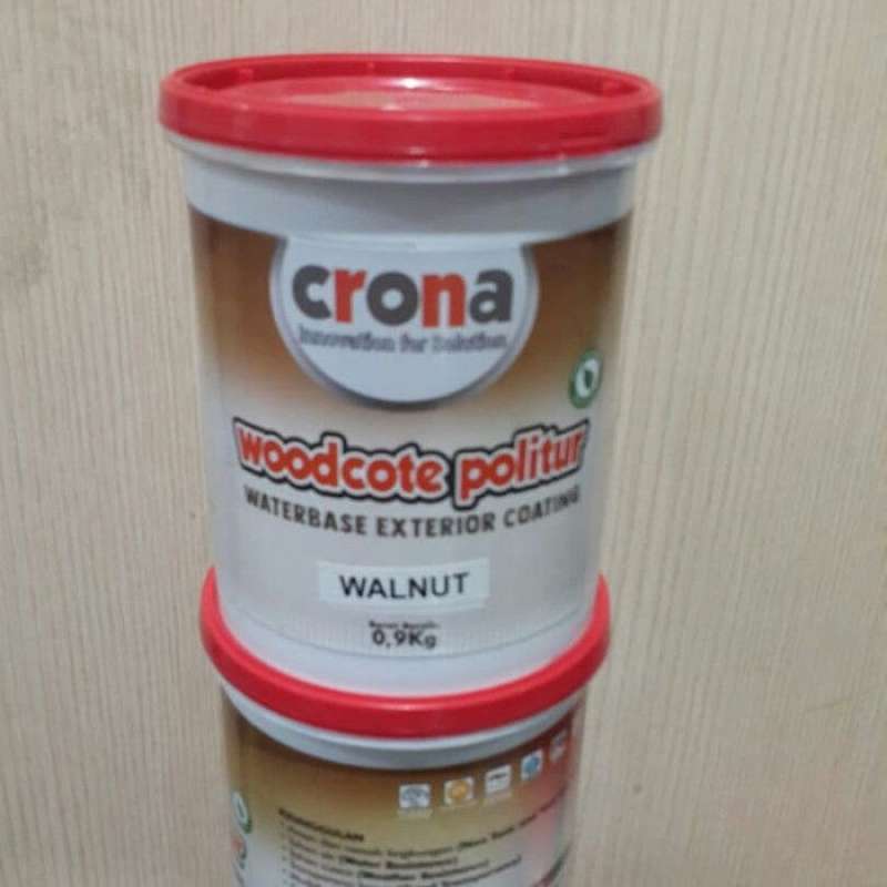 Promo Wood Stain Atau Plitur Vernis Kayu WALNUT Crona Diskon 23% di ...
