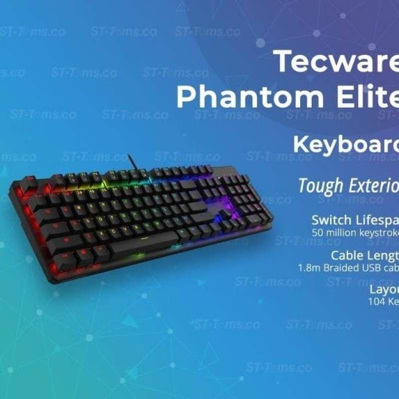 Jual Tecware Phantom Elite 104 Rgb Gateron Switch Mechanical Keyboard ...