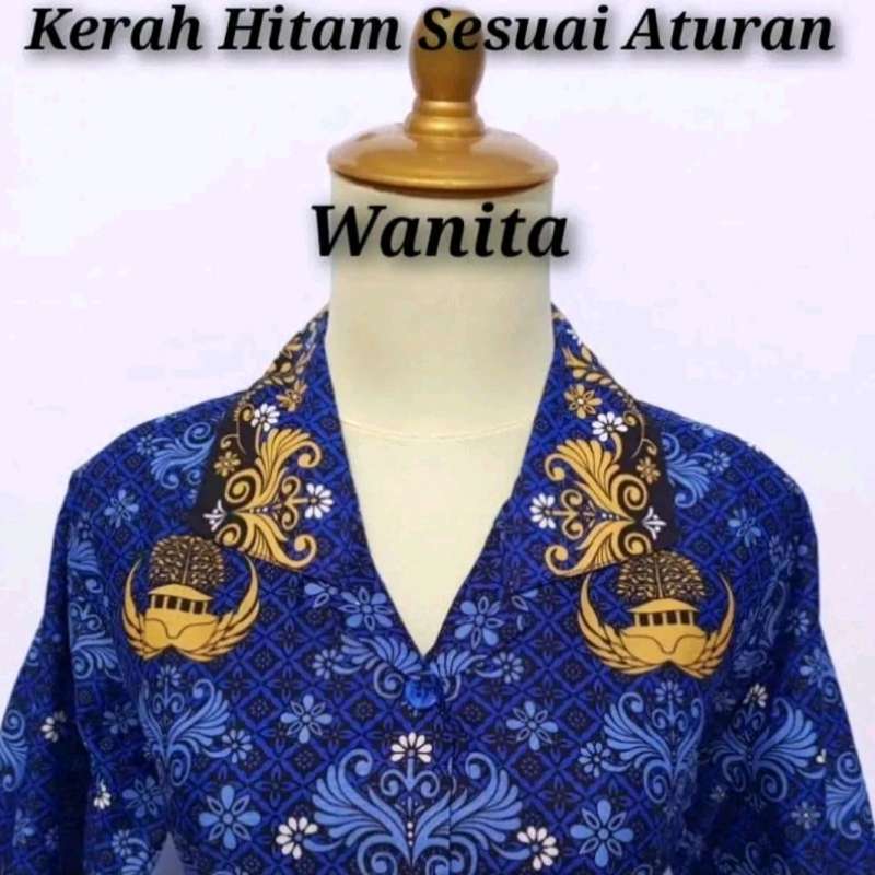 Jual Baju Korpri Terbaru Kerah Hitam Pria Dan Wanita Full Lapisan Dalam Furing Di Seller Mahkota ...