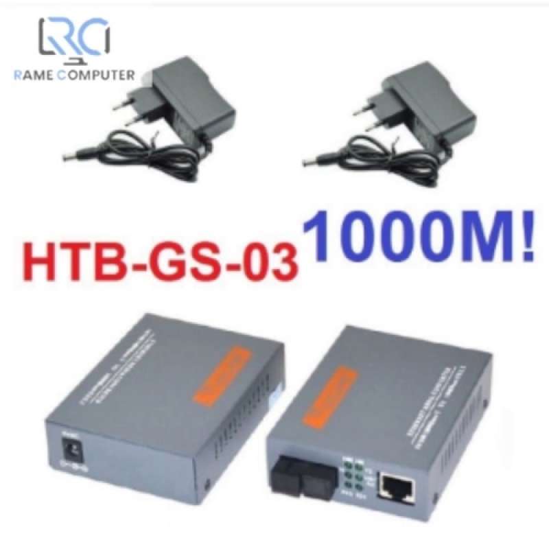 Jual Fiber Optic Media Converter HTB-GS-03 A+B Optical Netlink HTBGS03 1000Mbps Single Mode 3100 ...
