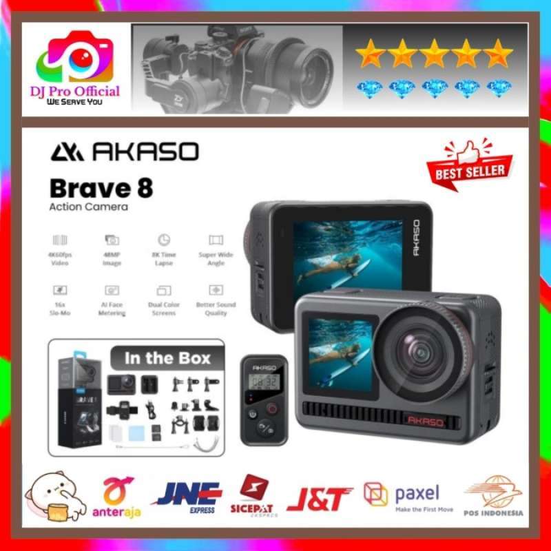 Promo akaso brave 8 action camera 4k waterproof original garansi resmi Diskon 23% di Seller ...