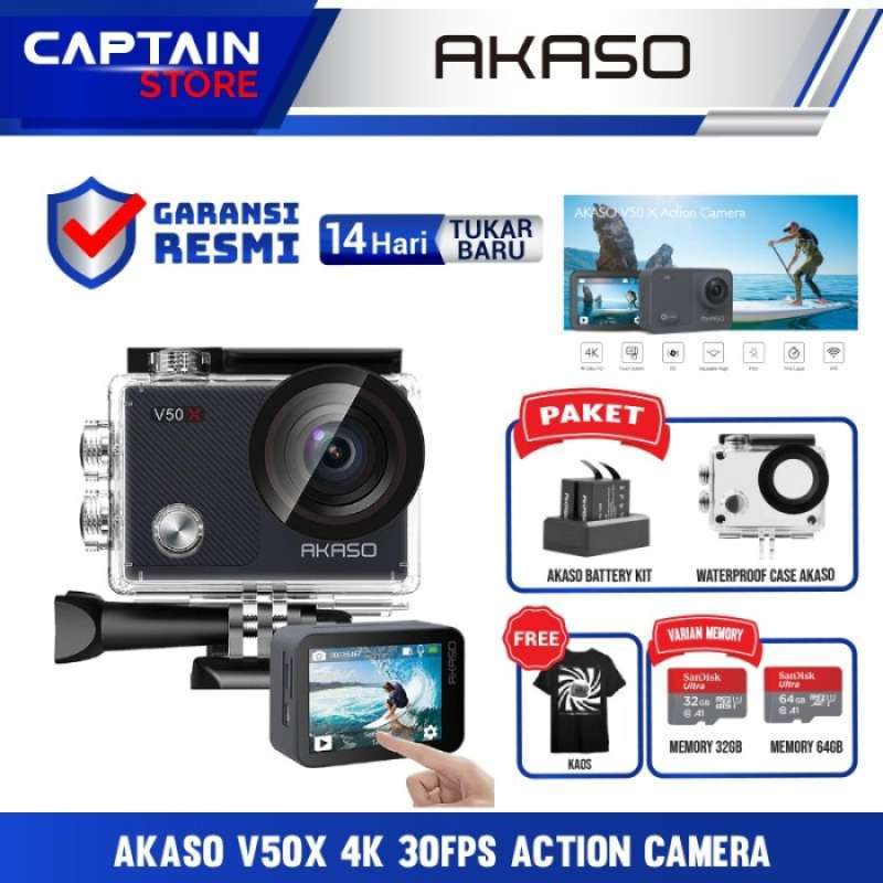 Promo Akaso V50X V50 X 4K 30fps Action Camera Original Garansi Resmi ...