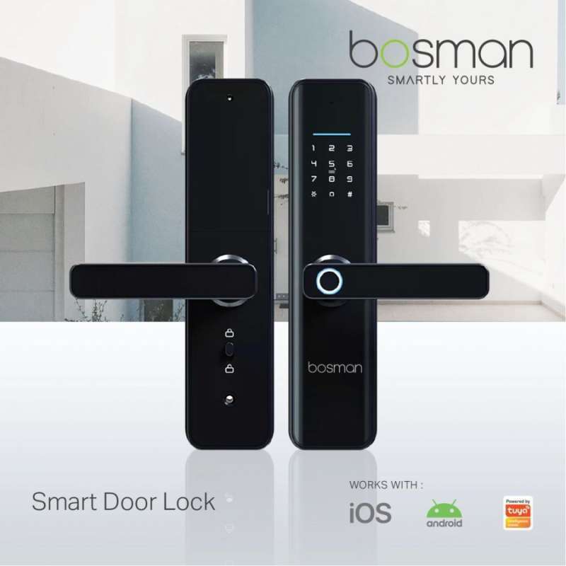 Promo Bosman Smart Door Lock Finger Pin Rfid Tuya Wifi Smart Home ... Promo Bosman Smart Door Lock Finger Pin Rfid Tuya Wifi Smart Home ...