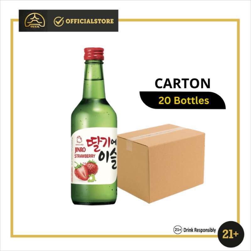 Jual Soju Jinro Strawberry Soju 360ml x 20 Bottle (1 Karton) di Seller ...