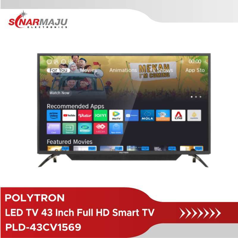 Jual LED TV 43 Inch Smart Tv Polytron Full HD PLD-43CV1569 di Seller ...