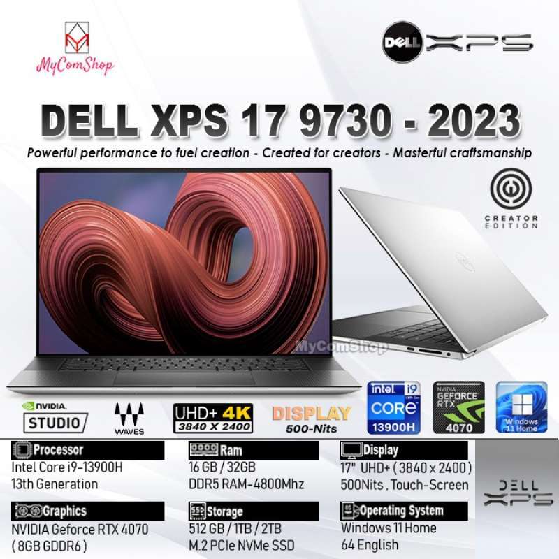 Jual Dell Xps 17 9730 I9-13900h 16gb Ram 512gb Ssd Rtx 4070 8gb 17-inch ...