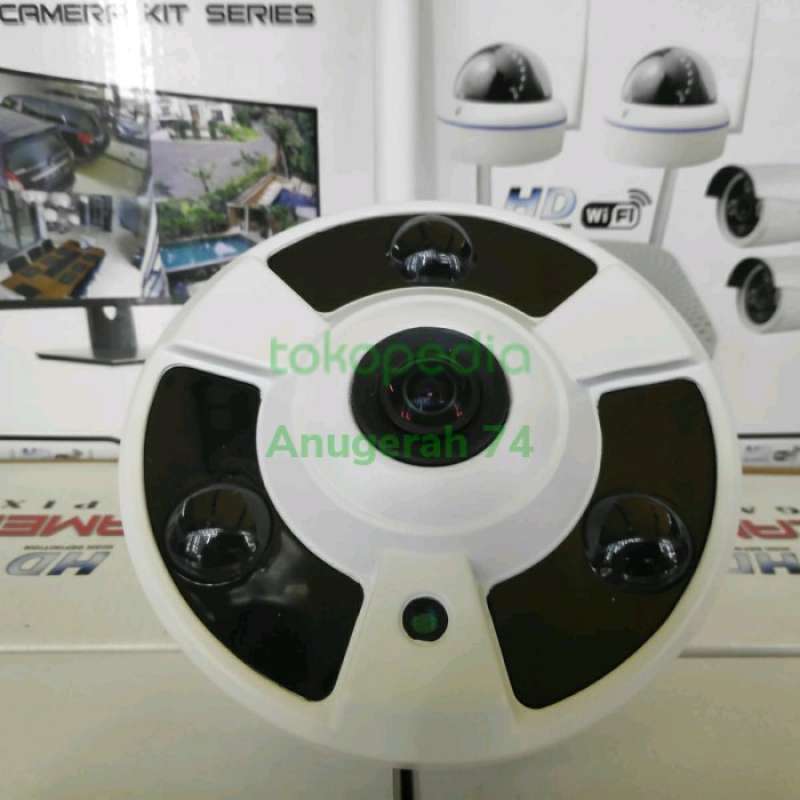 Promo IP CAM PANORAMA FISHEYE 5MP FULL HD IP NVR KIT 360°° Diskon 23% ...