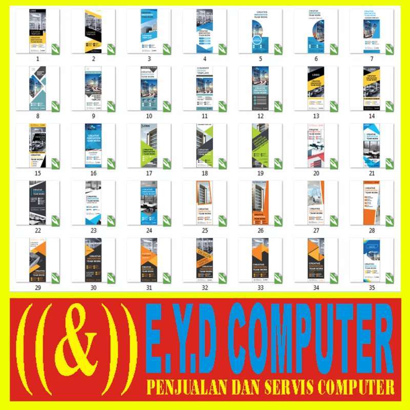 Jual DESAIN ROOL UP X BANNER VOL-1 KOLEKSI TEMPLATE DESIGN GRAFIS BANER ...