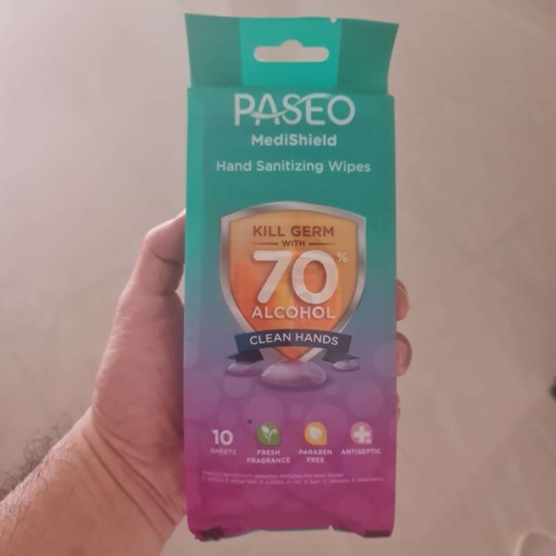 Jual Paseo Medishield Hand Sanitizing Wipes 10 Sheets Di Seller Ymr ...