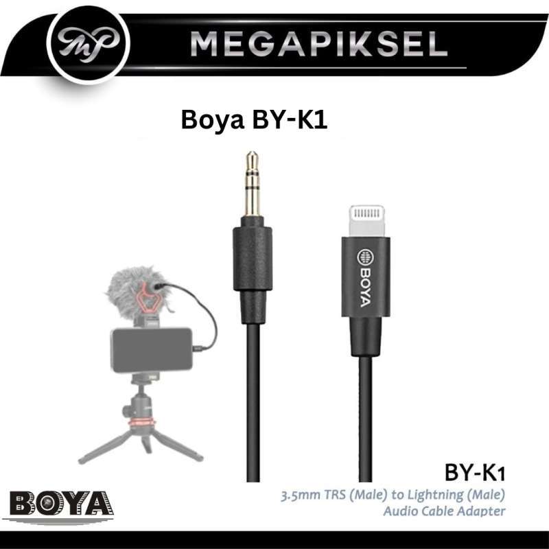 Jual Boya BY-K1 Audio Cable Adapter 3.5mm TRS to Lightning Connector di ...