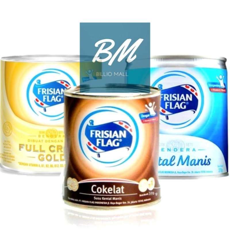 Jual Frisian Flag Susu Kental Manis Kaleng 370gr Full Cream Gold Coklat ...