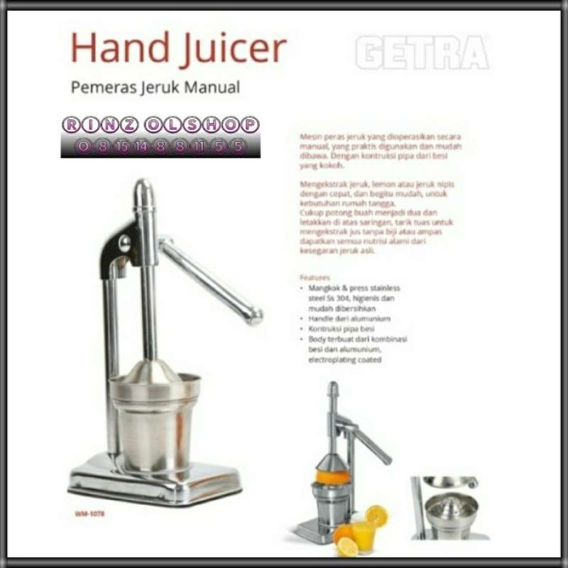 Promo Hand Juicer Getra Mw 1078 Perasan Jeruk Manual Diskon 38% di ...
